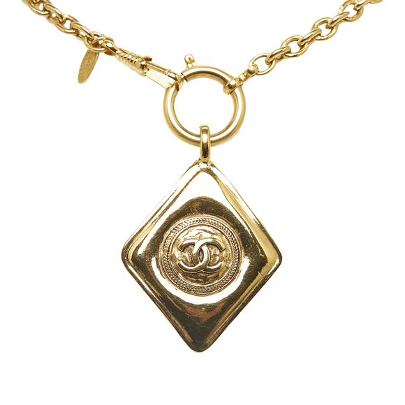 CHANEL | Jewelry | Chanel Cc Diamond Pendant Necklace Costume Necklace ...